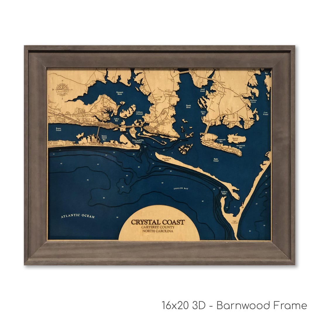 Crystal Coast Map, Emerald Isle Map, Beaufort Map, Atlantic City Map ...