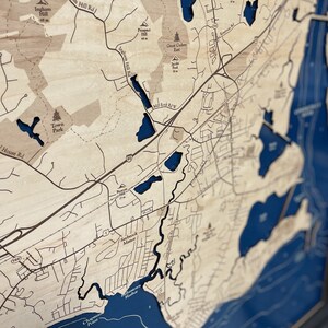 Old Saybrook Map, Custom Wood Map, Connecticut Map, 3D Wall Art ...