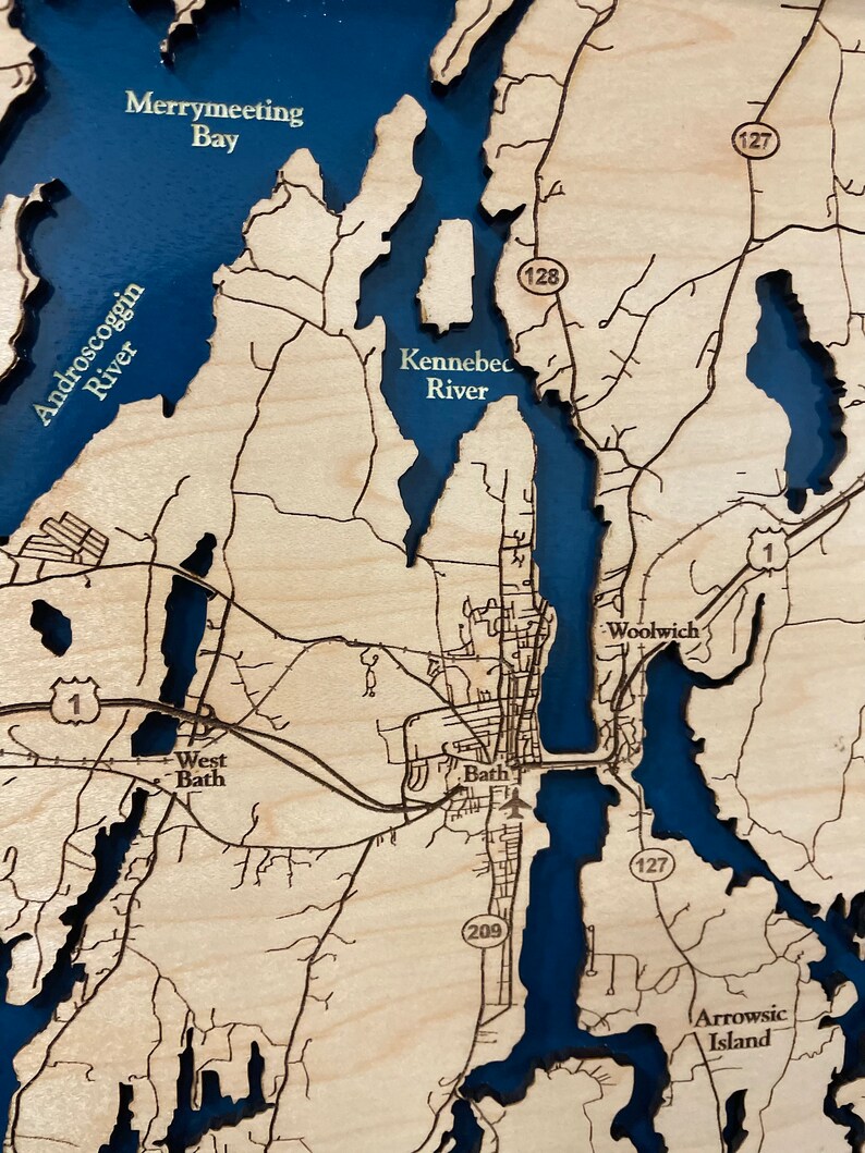 Five Islands Map Casco Bay Map Maine Map Main Coastline - Etsy