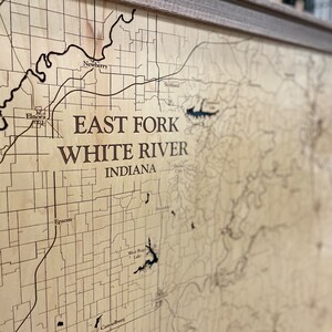 White River Map, East Fork White River, Wood Lake Map, Wood Lake Sign ...