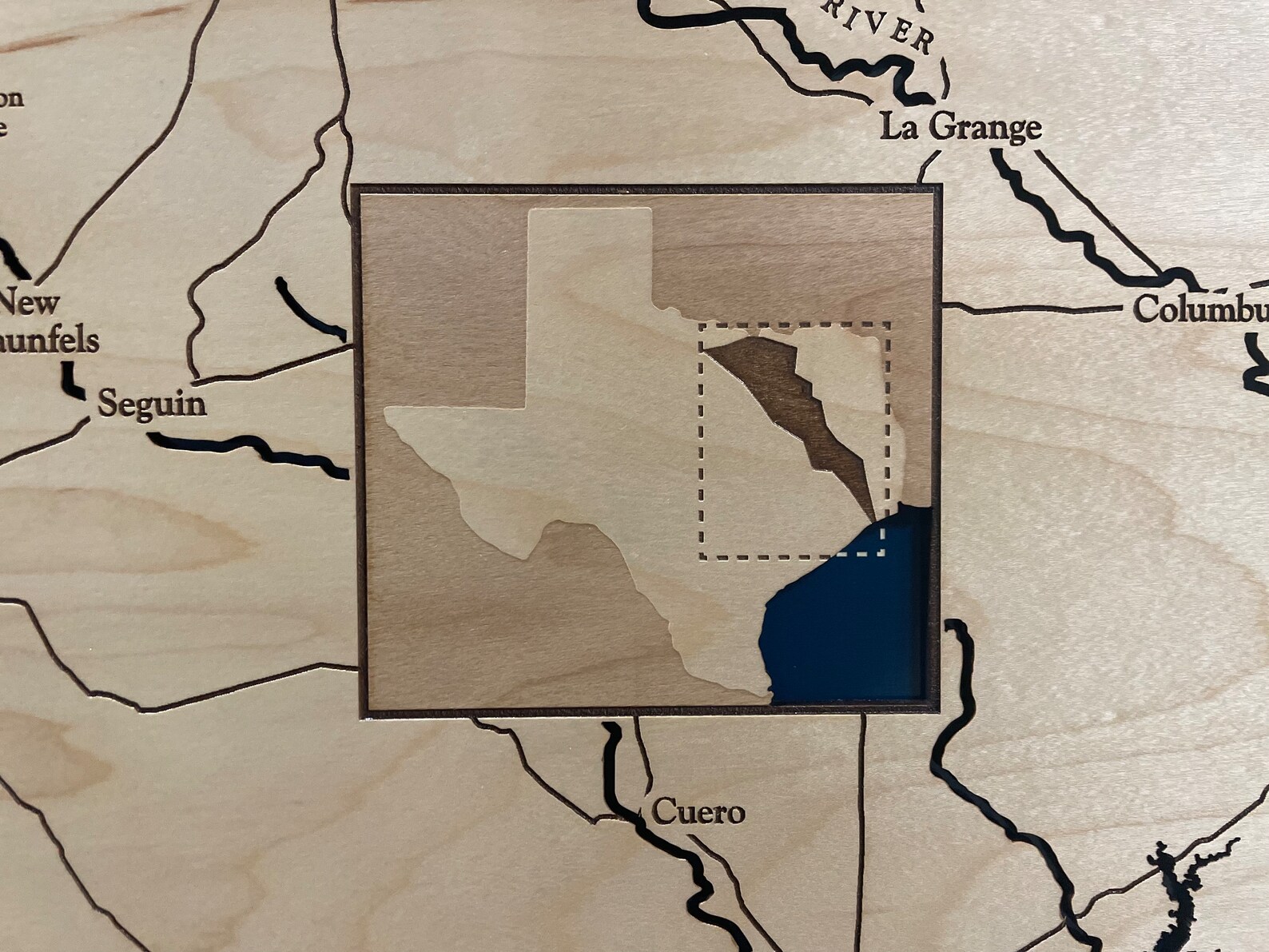 Trinity River Map Texas Map Dallas Map Custom River Map - Etsy