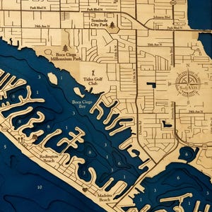 Redington Beach Map, Florida Map, Florida Sign, Wedding Gift, 3D Wood ...