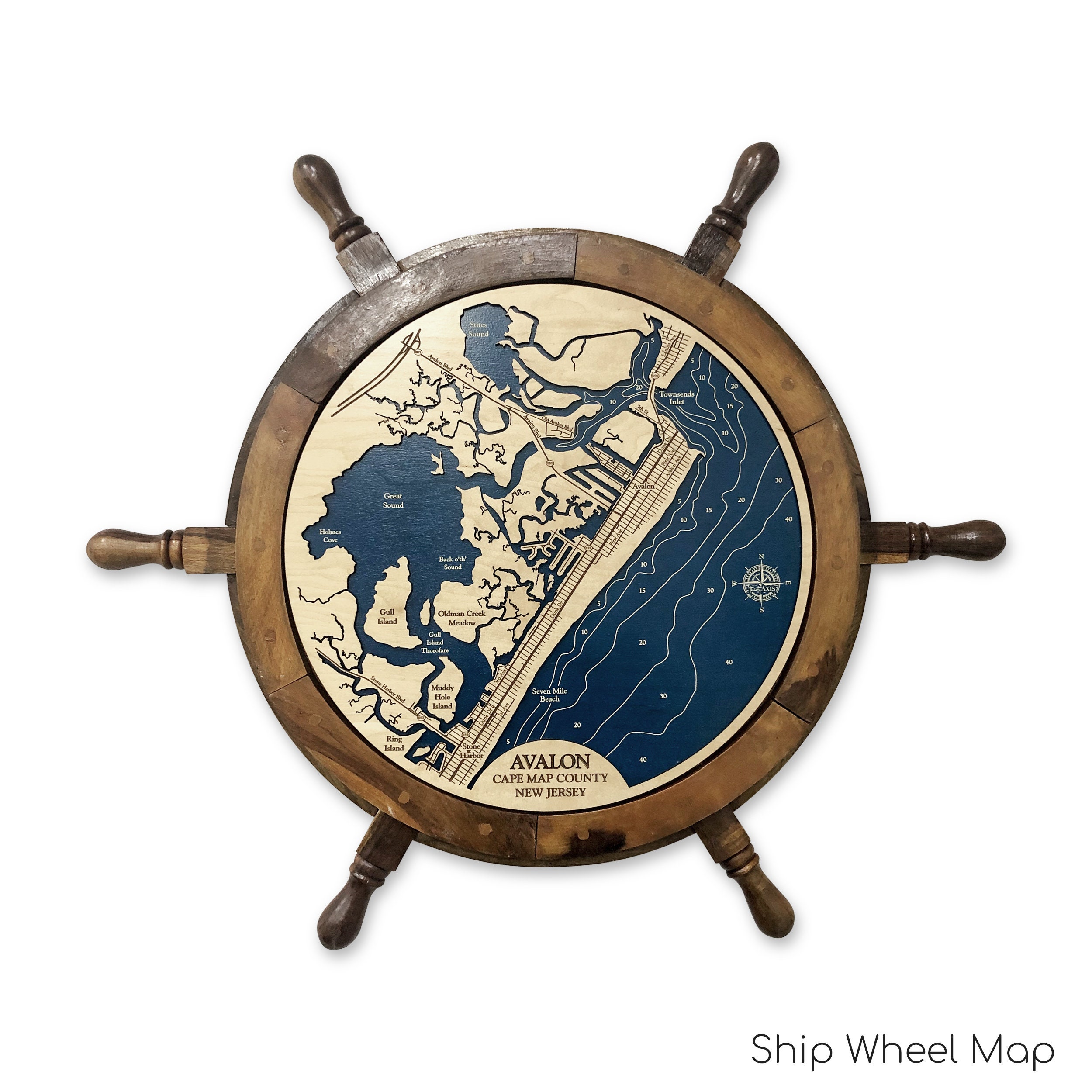 Margate City New Jersey Map Custom Island Sign New Jersey | Etsy