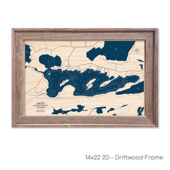 Laclu Map Lake Lulu Map Wood Lake Map Custom Lake Map - Etsy