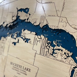Lake Chapin Map Custom Wood Map Custom Lake Art 3D Wall - Etsy