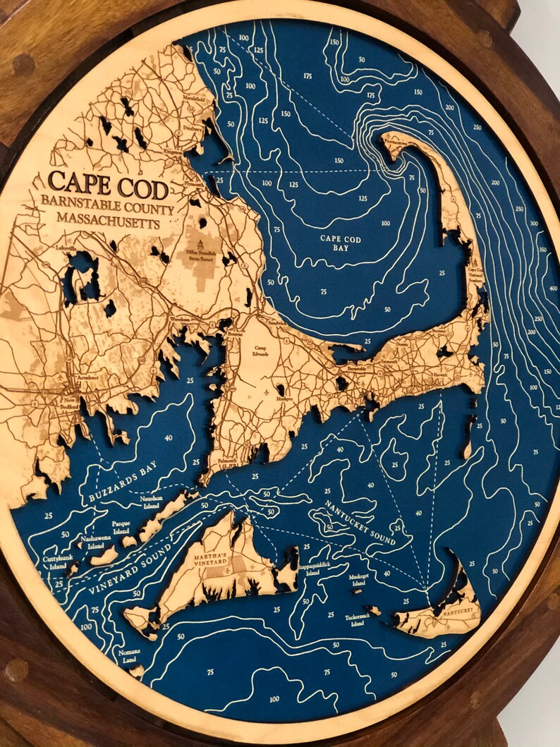 Cape Cod Map Cape Cod 3D Map Cape Cod Wood Map 3D Wood Map - Etsy