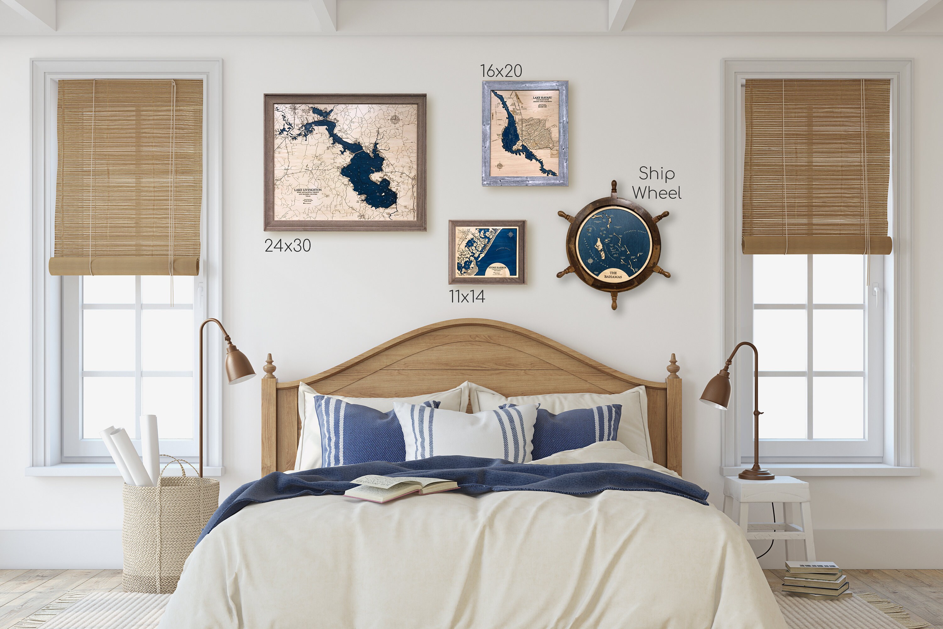 St Jerome Creek Map Chesapeake Bay Map Custom Wood Map 3D | Etsy