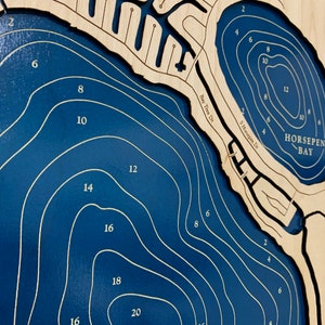 Bay Tree Lakes Map, Custom Wood Map, Custom Lake Art, 3D Wall Art ...