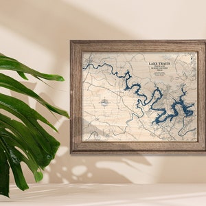 Lake Travis Map, 3D Lake Map, Wood Lake Map, Custom Lake Map, Custom ...
