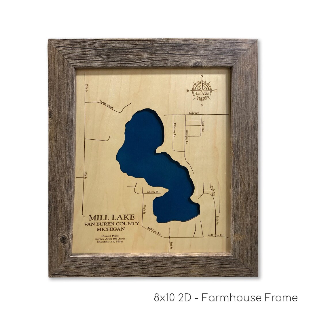Mapa de Mill Lake, Mill Lake, Mapa de Wood Lake, Placa de Wood Lake ...