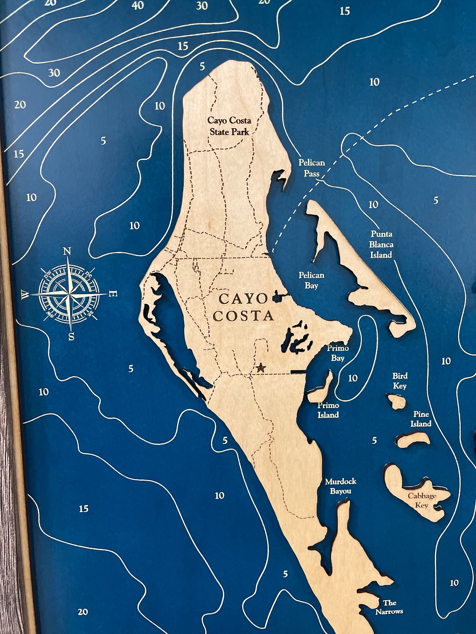 Cayo Costa Map Florida Map Florida Islands Captiva Island - Etsy