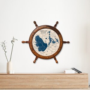 Ossipee Lake Map, Custom Lake, Custom Lake Map, Wood Lake Map, 3D Wall ...
