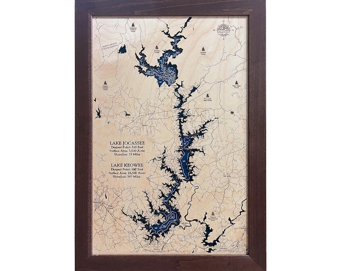 Cotile Lake, Louisiana 3D Wood Map | Custom Nautical Map, Cabin Decor ...