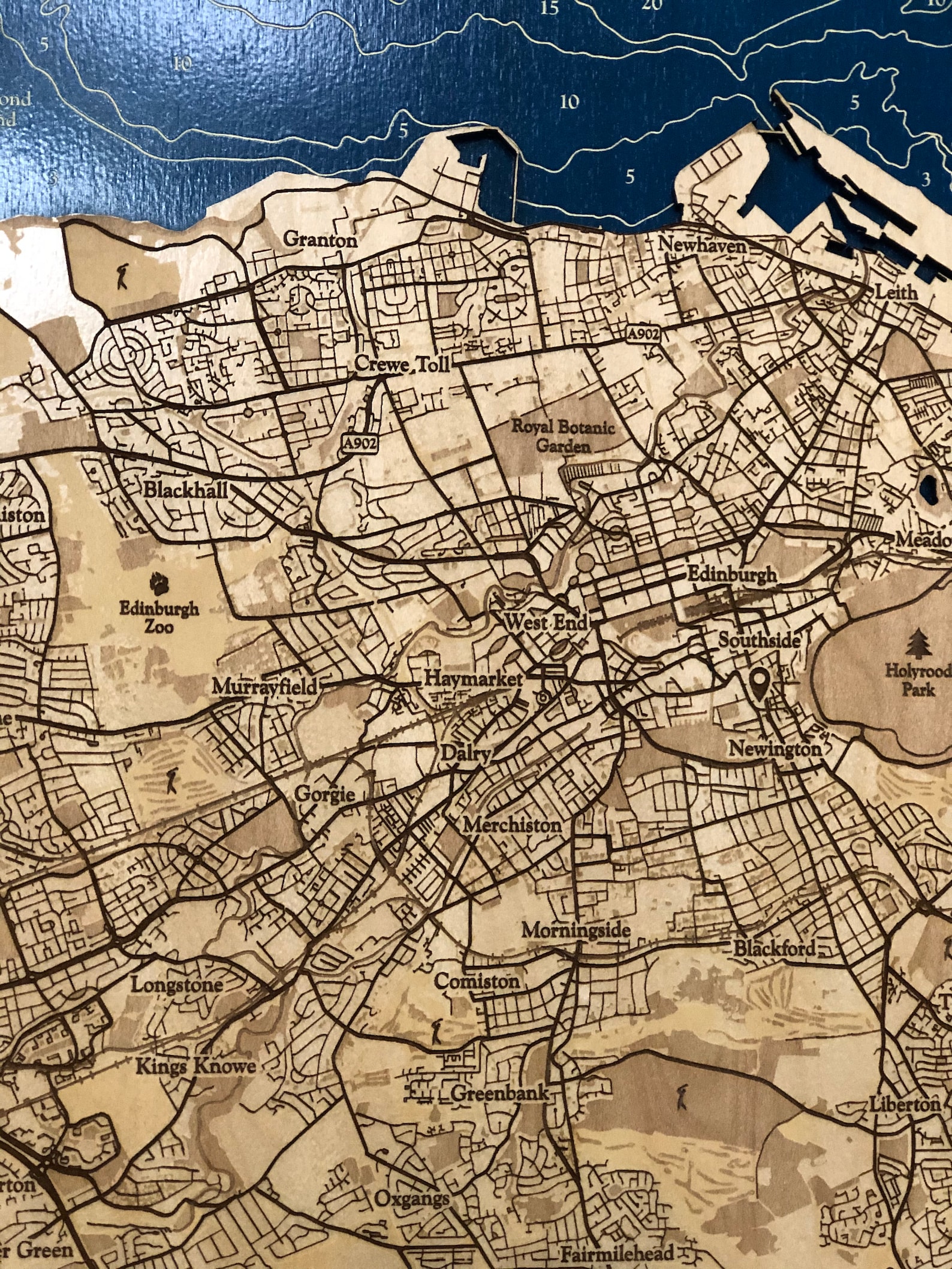 Edinburgh Map Scotland Map Custom UK Map United Kingdom | Etsy