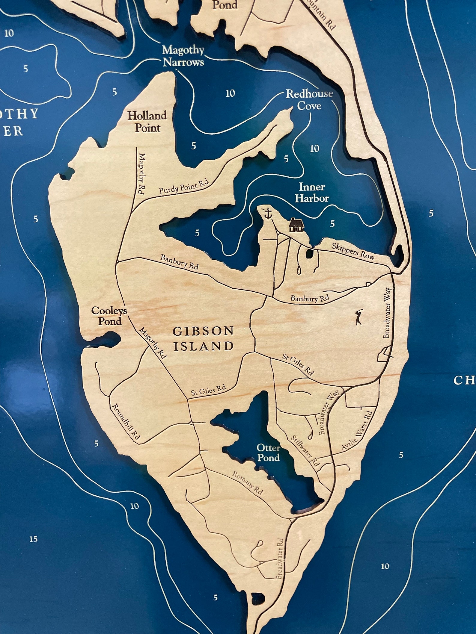 Gibson Island Map Magothy River Map Chesapeake Bay Map - Etsy