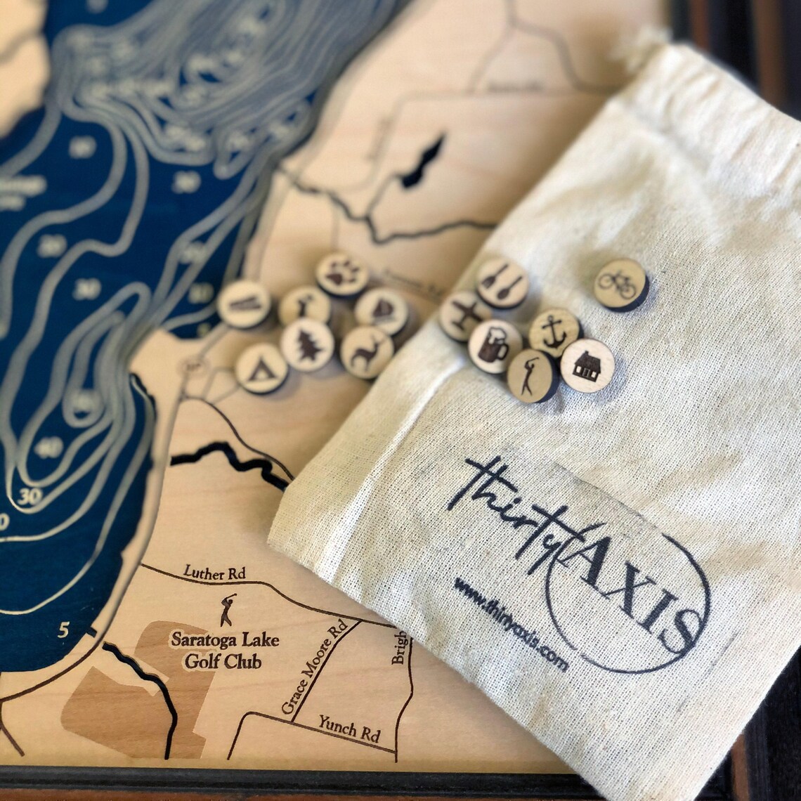Lake Freeman Wood Map – 3D Lake House Wall Art - Etsy