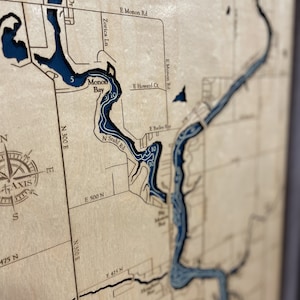 Lake Shafer - Custom Wood Map - Art - 3D Wall Art - Contour Map - Lake ...