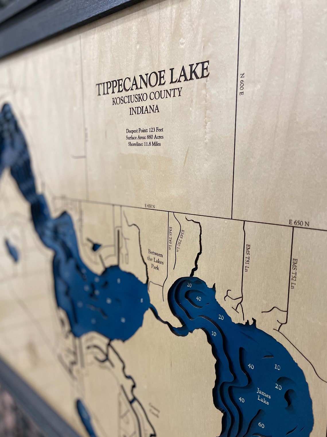 Tippecanoe Lake Map Lake Tippy Lake Custom Lake Map Custom - Etsy