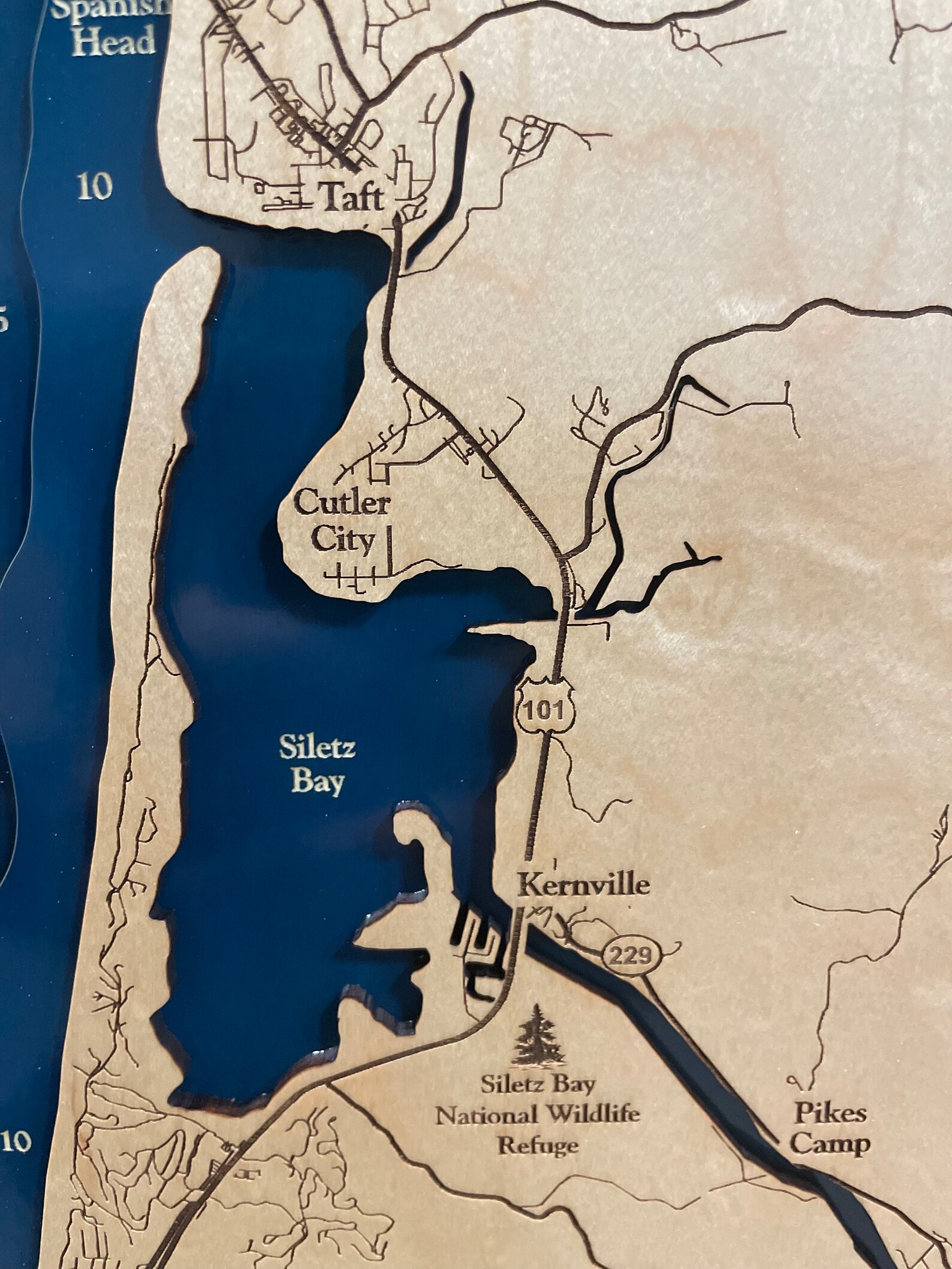 Depoe Bay Map Lincoln City Map Wood Map Oregon Map Beach - Etsy