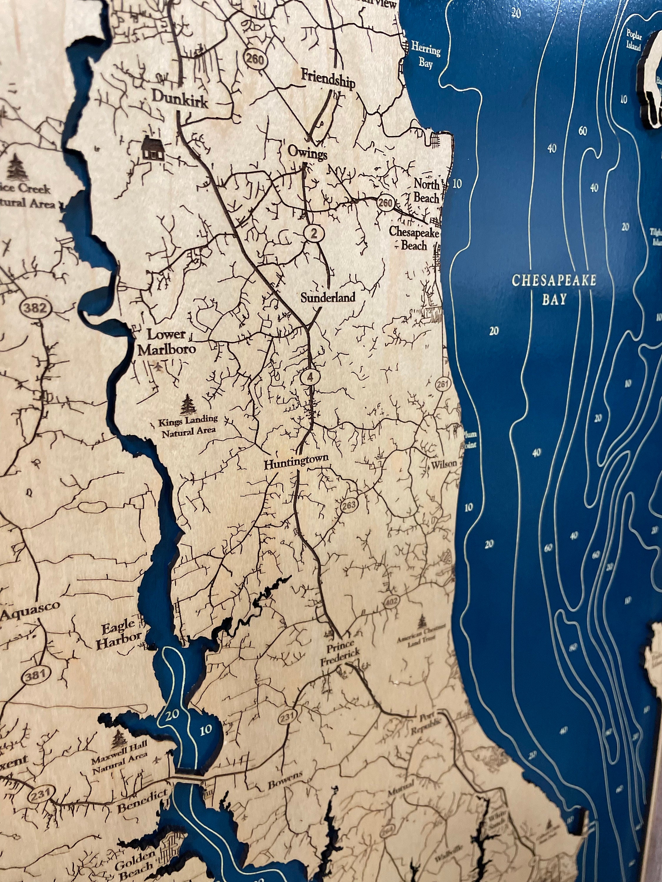 Patuxent River Map Maryland Map Maryland Coast Map New - Etsy