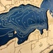 Pewaukee Lake Map, Custom Wood Map, 3D Wall Art, Contour Map, Lakehouse ...