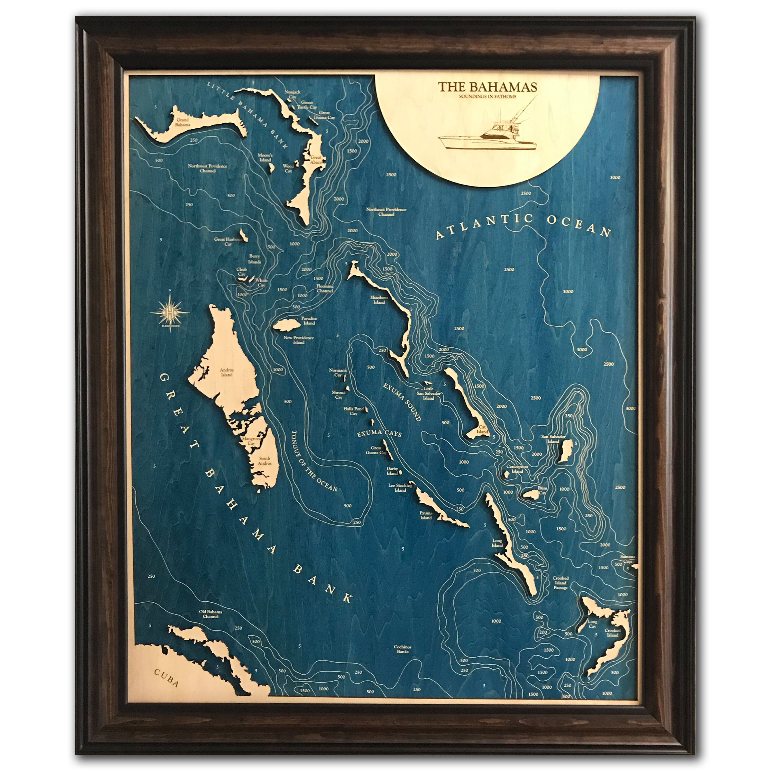 Bahama Map Custom Wood Map Bahamas Art 3D Wall Art - Etsy Canada