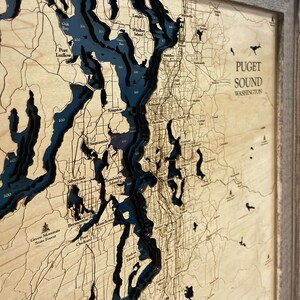 Puget Sound Map, Seattle Map, Tacoma Map, Mt Rainier Gift, Mt Rainier ...