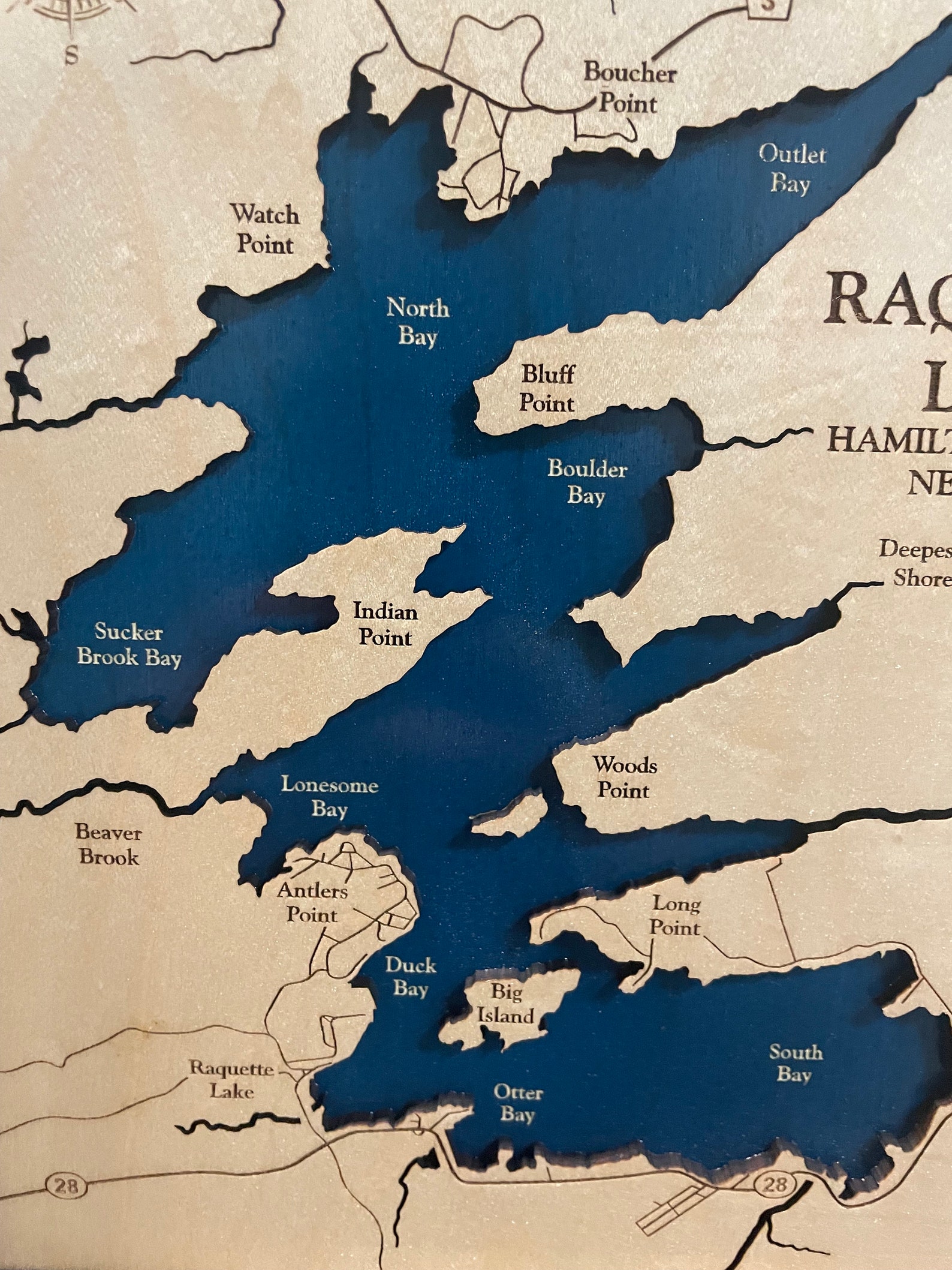 Raquette Lake Raquette Lake Map Lake Map Aiderondacks Map | Etsy