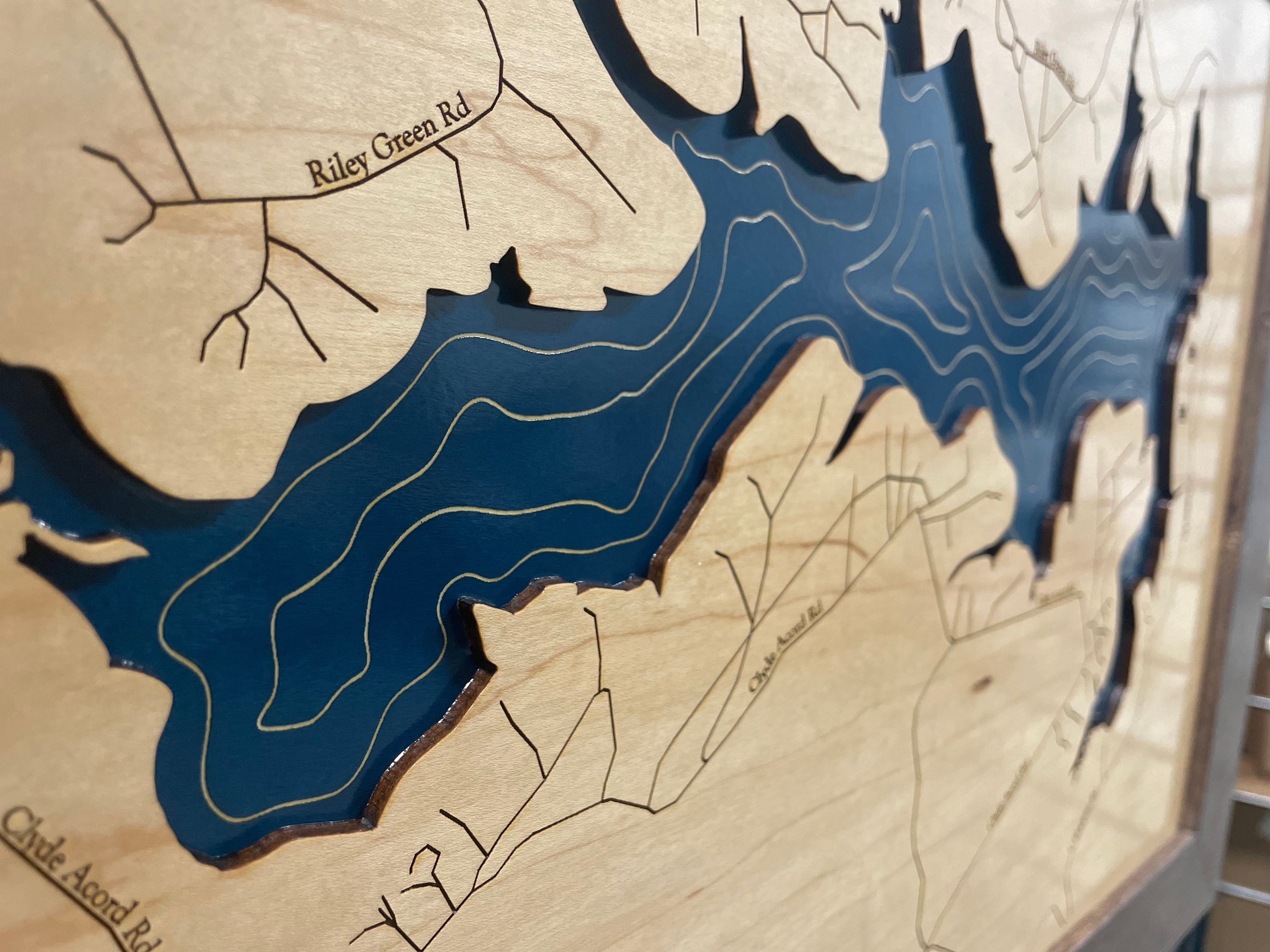 Camp Creek Lake Lake Map 3D Lake Map 3D Wood Map Custom - Etsy
