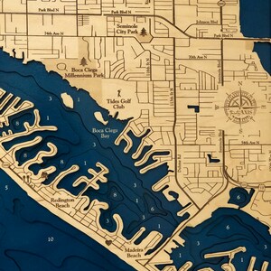 Redington Beach Map, Florida Map, Florida Sign, Wedding Gift, 3D Wood ...