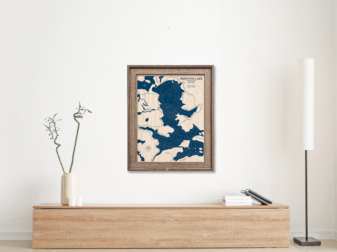 Redstone Lake Map, Wood Lake Map, Custom Lake Map, Custom Lake Sign ...