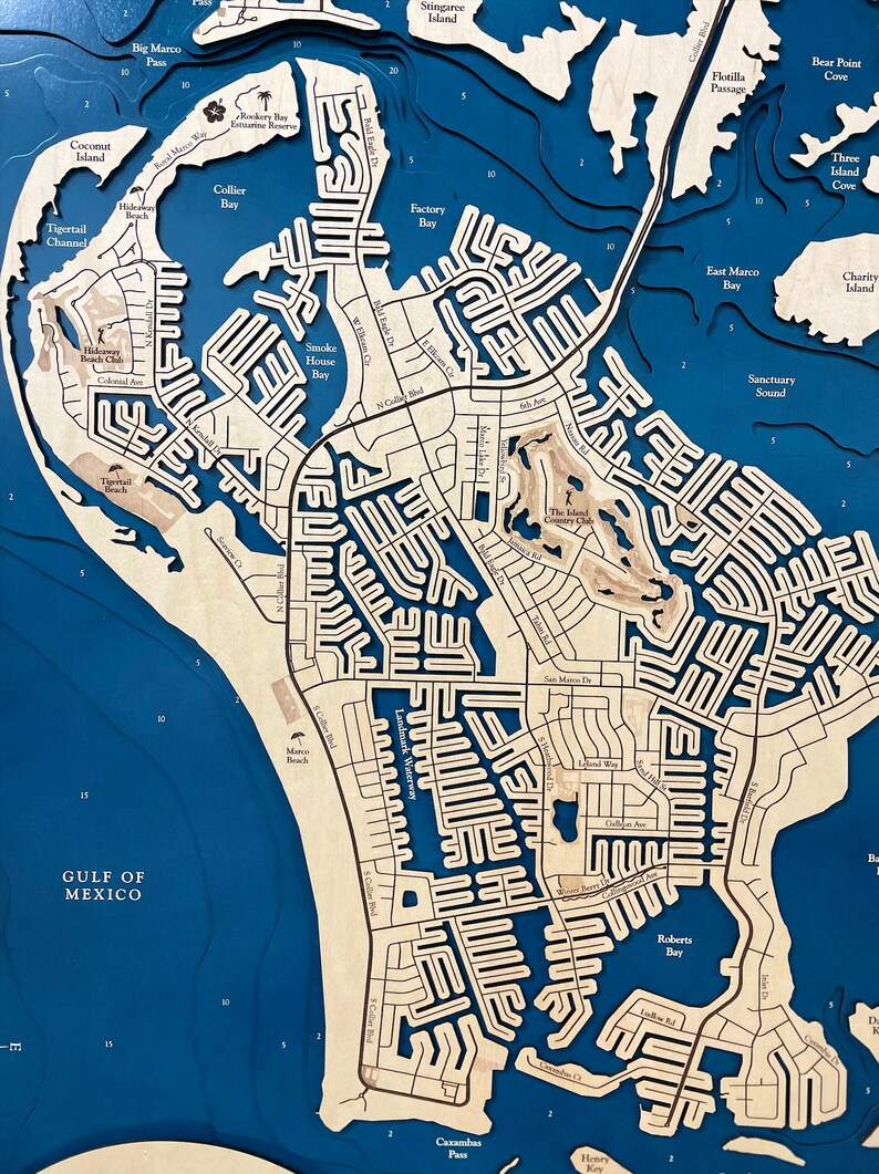 Marco Island Map Marco Map Naples Map Map Marco Island - Etsy