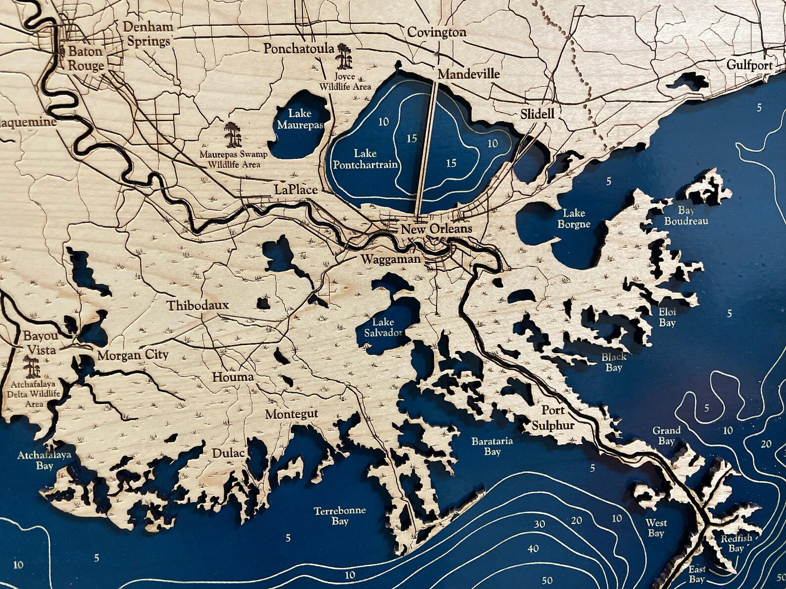 Acadiana Map Cajun Country Map New Orleans Map Lake - Etsy