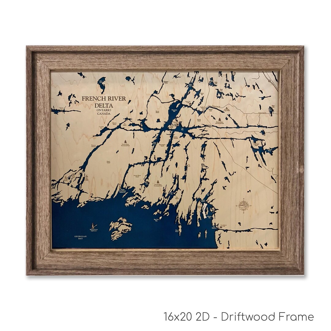 French River Delta Map, French River, Wood Lake Map, Wood Lake Sign ...