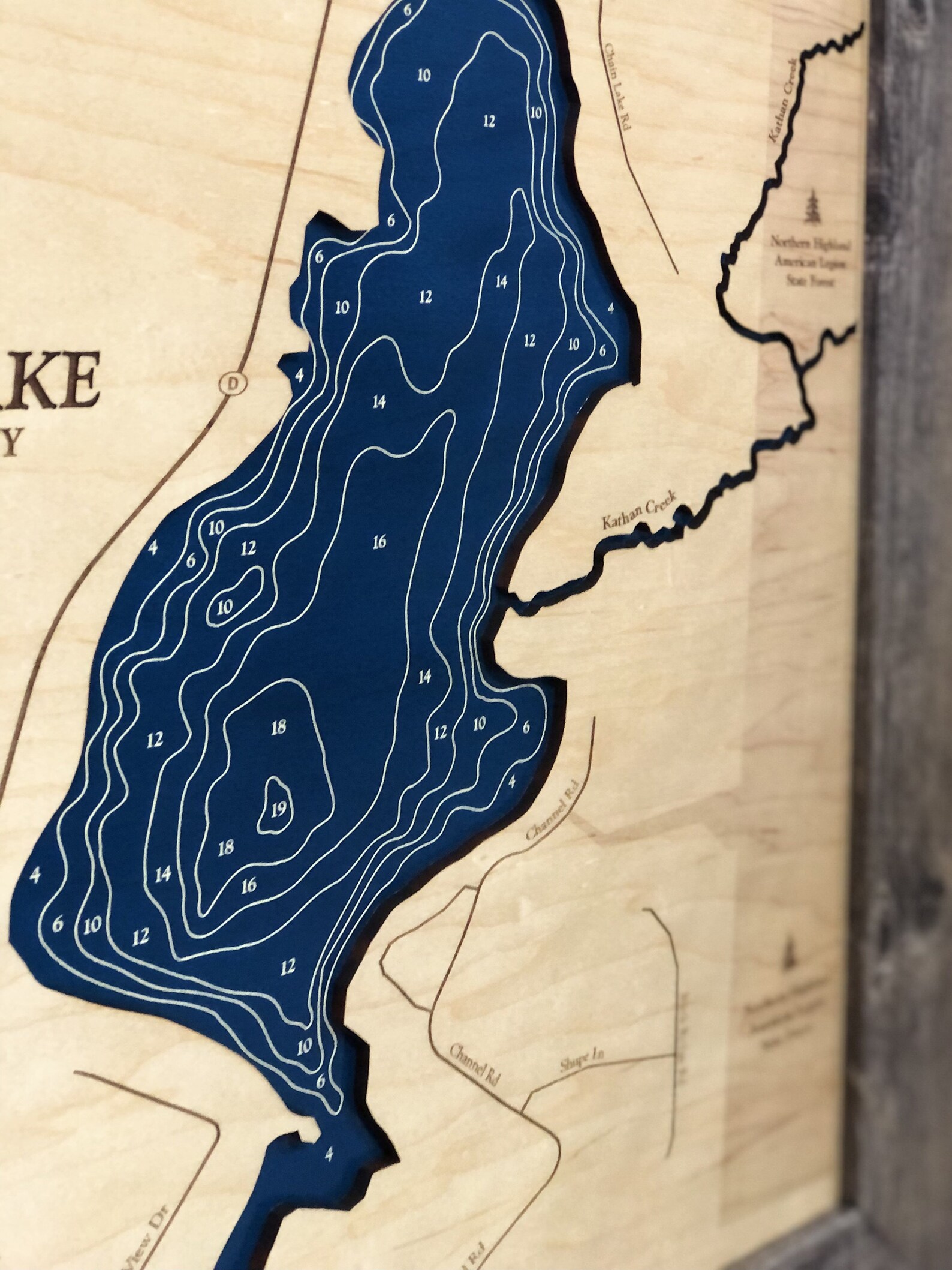 Chain Lake Custom Wood Map Custom Lake Sign Lake Art - Etsy Canada