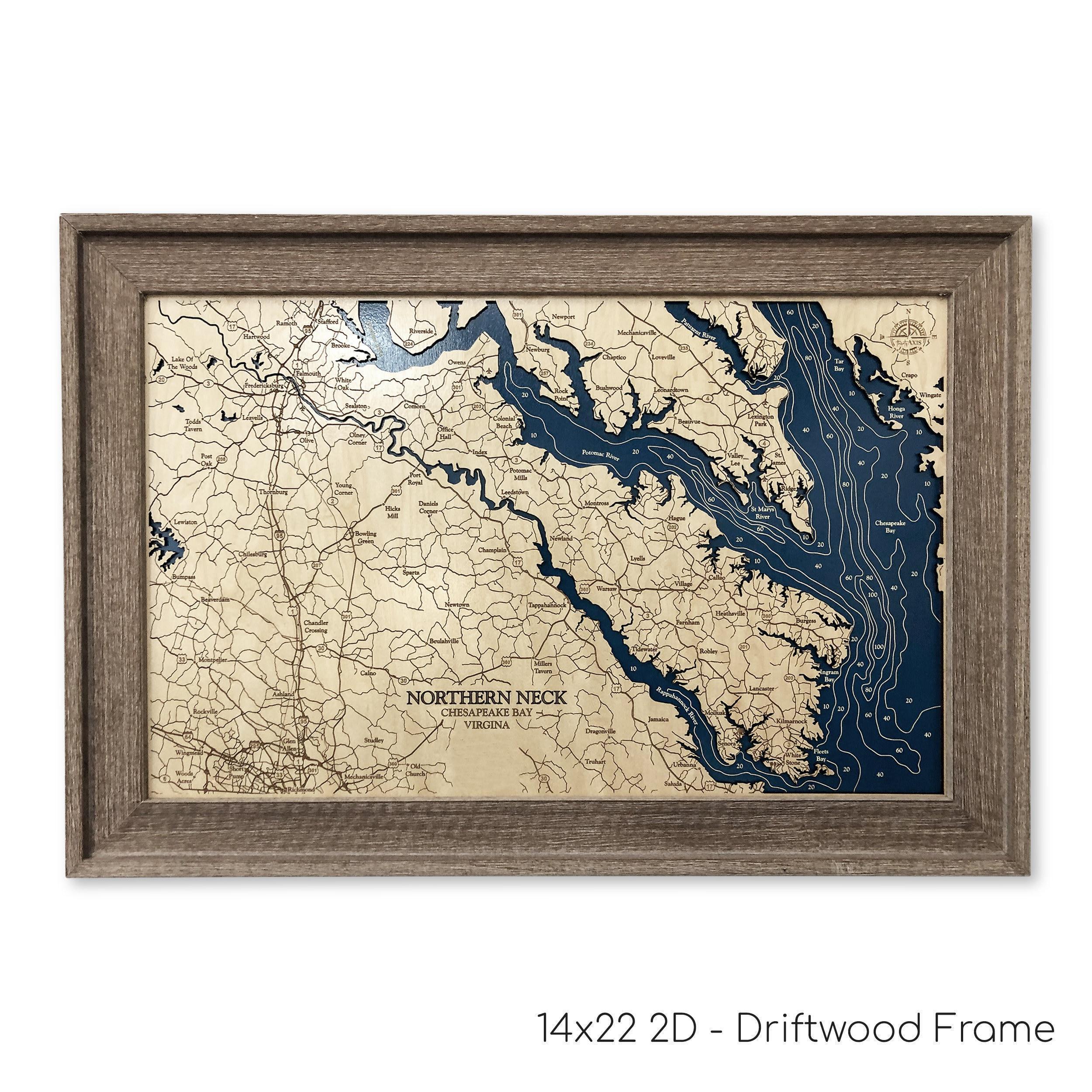 Northern Neck, Northern Neck Map, Virginia Map, Virginia Coast ...