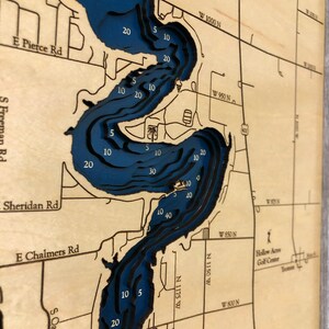 Lake Freeman - Custom Wood Map - Art - 3D Wall Art - Contour Map - Lake ...