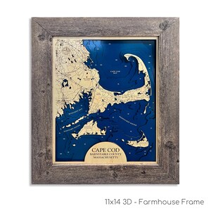 Cape Cod Map, Cape Cod 3D Map, Cape Cod Wood Map, 3D Wood Map, Nautical ...