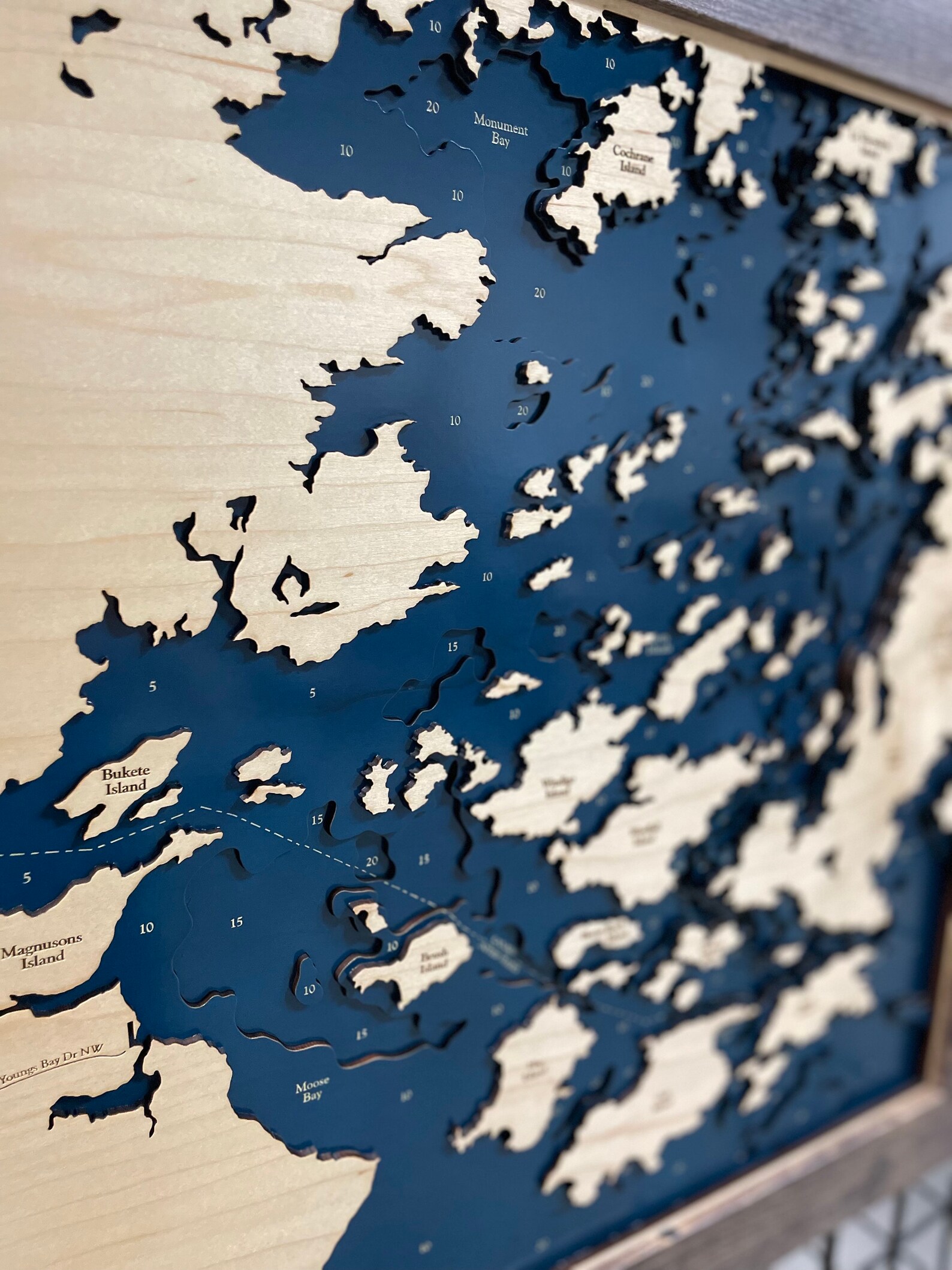 Angle Inlet Map Custom Wood Map Wood Lake Map Lake of the - Etsy