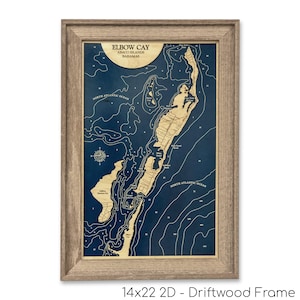 Elbow Cay Bahamas, Elbow Cay Map, Bahamas Map, Bahamas Wood Map, 3D ...