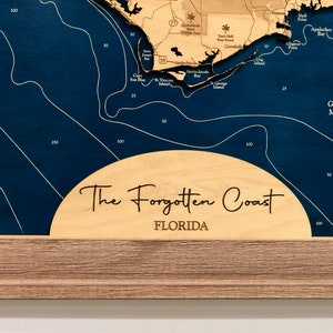 Forgotten Coast Map - Custom Wood Map - Florida Art - Panhandle Map ...