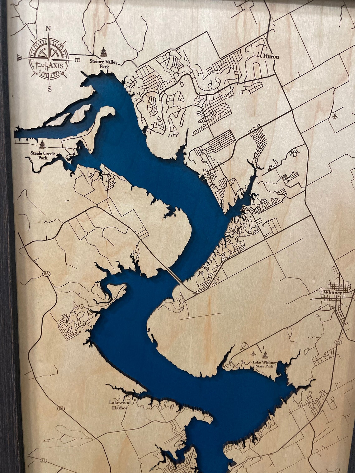 Lake Whitney Map Whitney Lake Lake Custom Lake Map Custom - Etsy