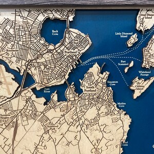 Portland Maine Map, Prouts Neck Map, Maine Map, Casco Bay Map, Custom ...