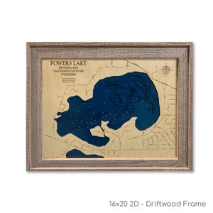 Powers Lake Map, Powers Lake, Wood Lake Map, Wood Lake Sign, Lake Art ...