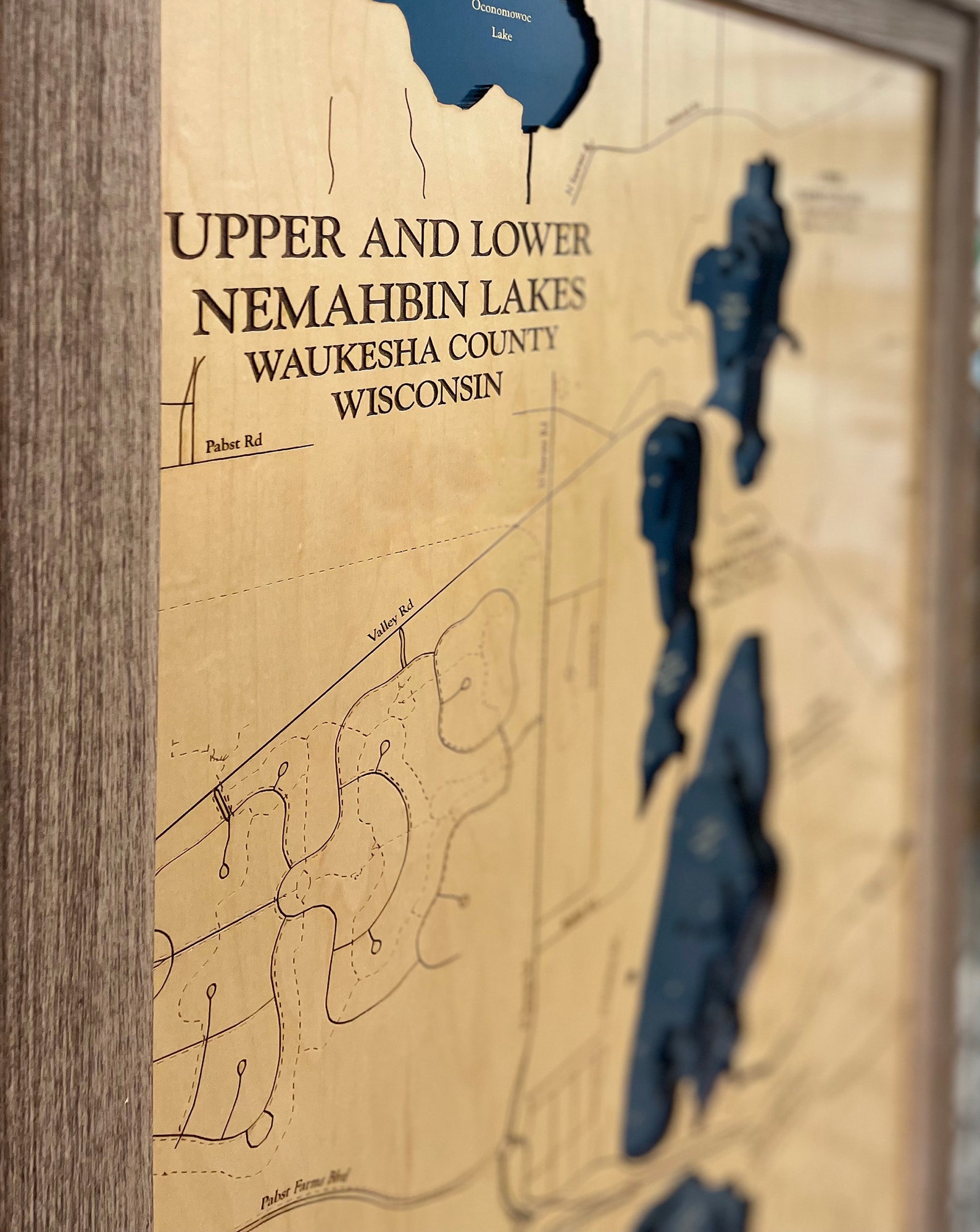 Nemahbin Lake Nemahbin Lake Map Nashotah Lake Map Custom - Etsy