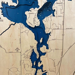 Lake Tichigan Map Tichigan Lake Custom Lake Map Custom Lake | Etsy