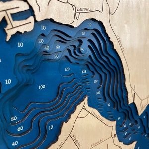 Tippecanoe Lake Map, Lake Tippy Lake, Custom Lake Map, Custom Lake Sign ...