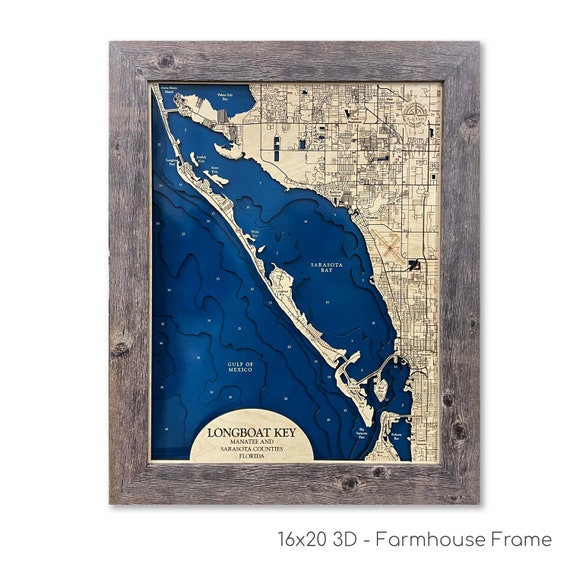 Longboat Key Map Sarasota Map Anna Maria Island Map St | Etsy