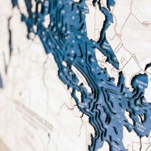 Lake Hartwell Map Custom Wood Map Custom Lake Art 3D Wall - Etsy