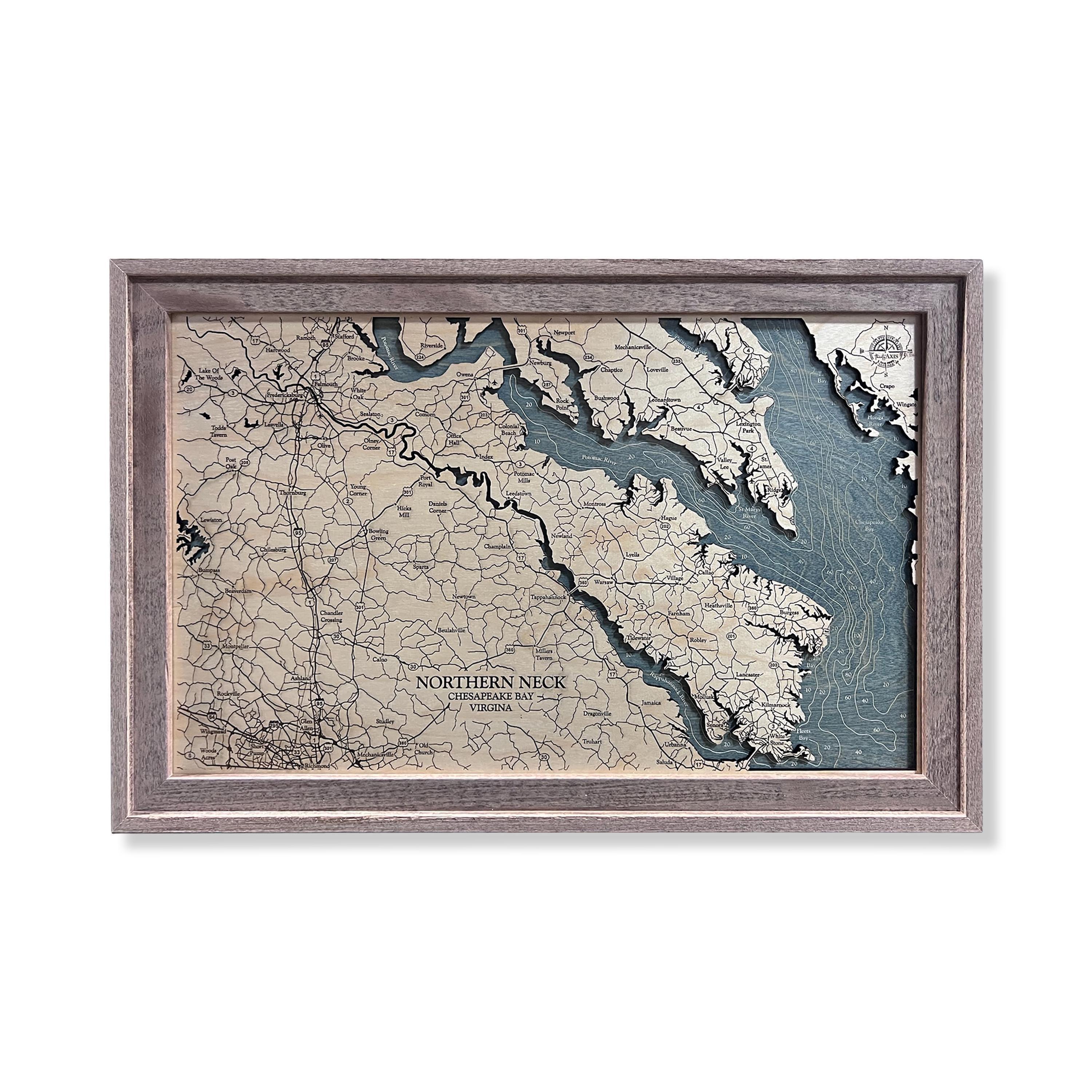 Northern Neck, Northern Neck Map, Virginia Map, Virginia Coast ...